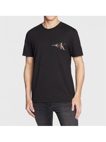 Camiseta Calvin Klein glitched negra