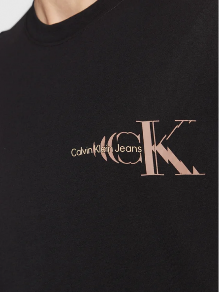 Camiseta Calvin Klein glitched negra